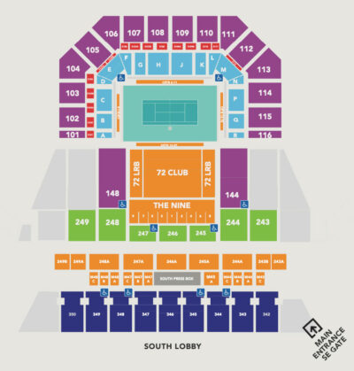 Stadium Court Seating Map - Miami Open