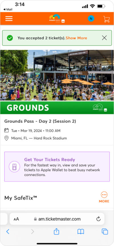 Digital Ticketing - Miami Open