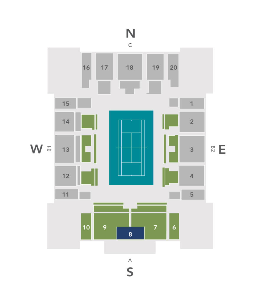 Stadium Court Seating Map - Miami Open